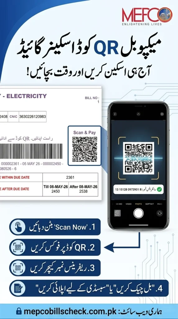 Mepco Bill QR Code: Check & Apply Now for Subsidy 2026